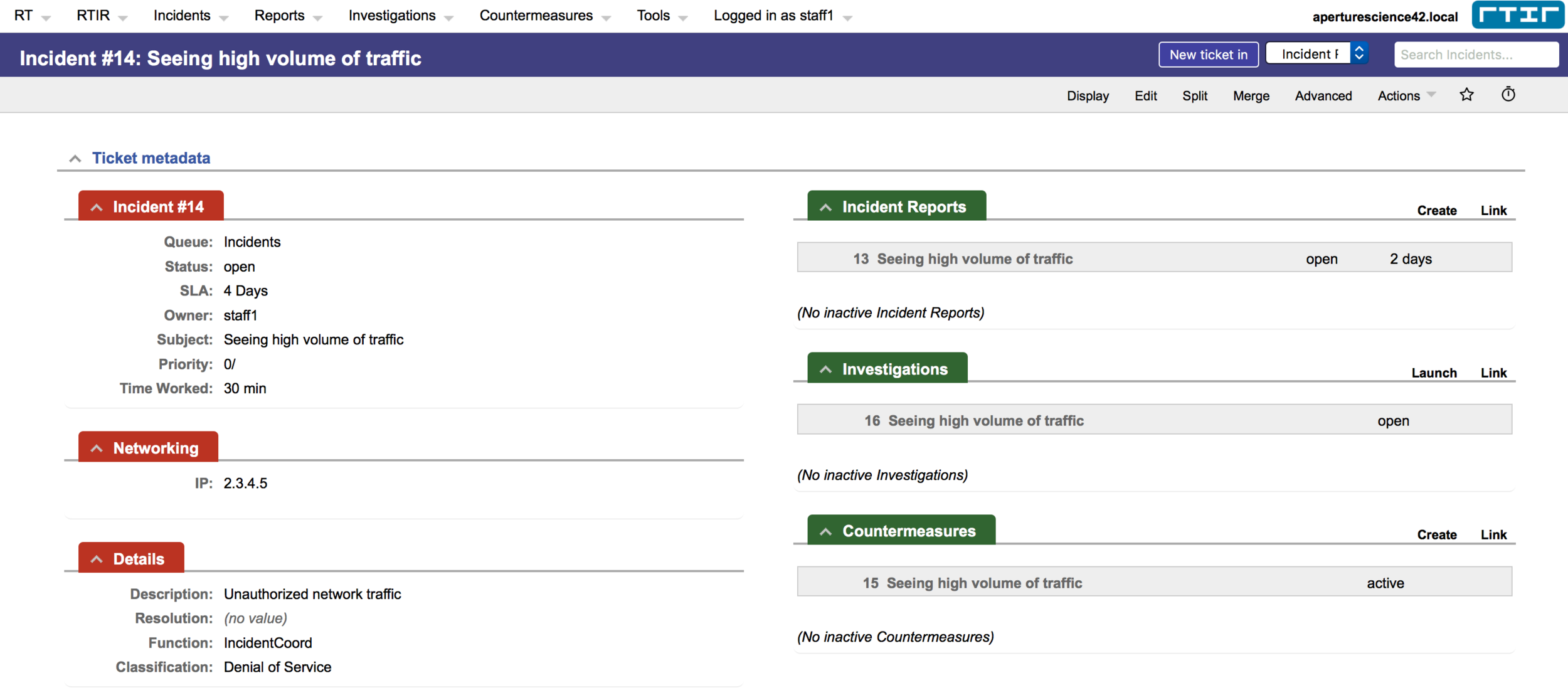 Tour of RTIR – Request Tracker